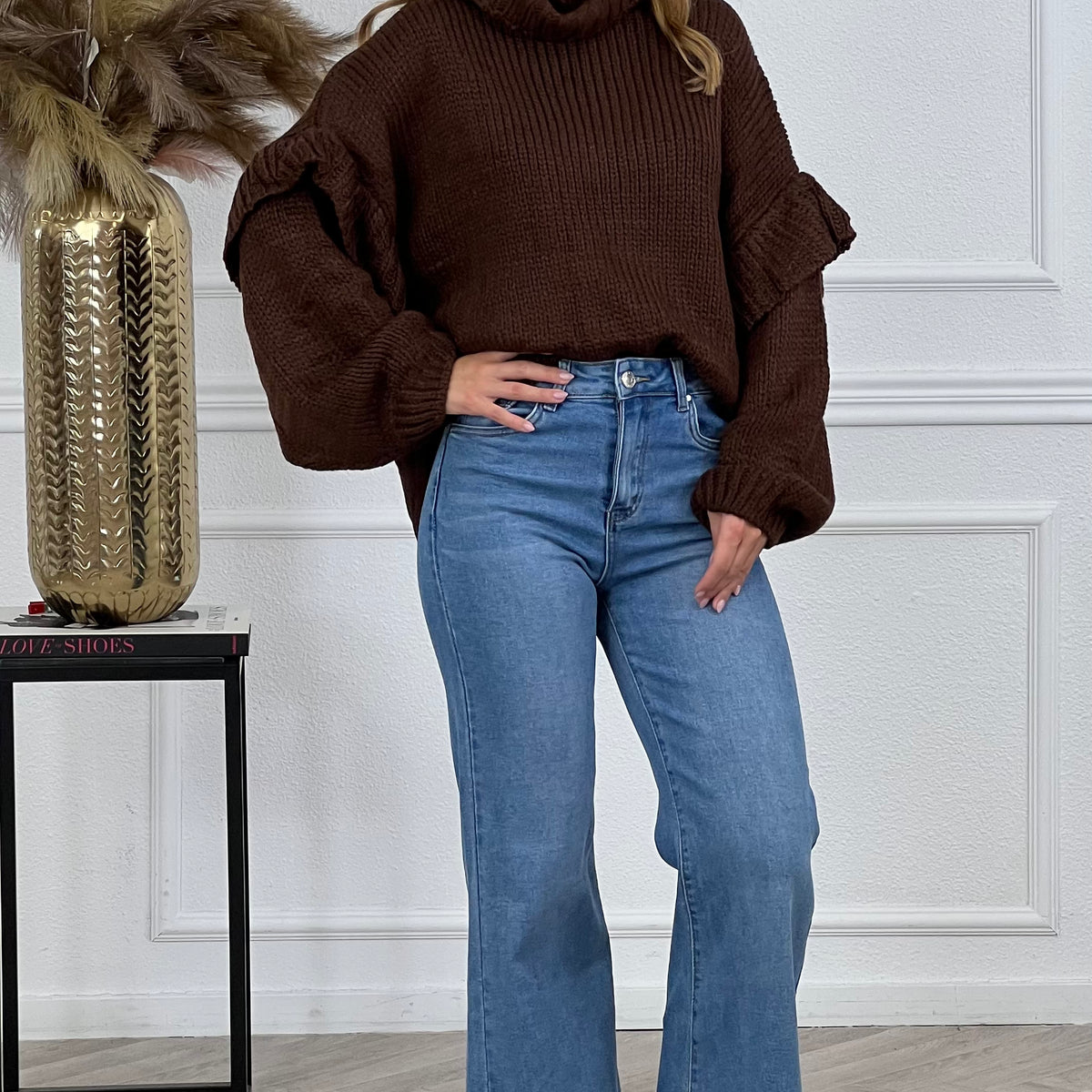 Oversized Turtle Sweater - Choco Brown – Lots of Goodies